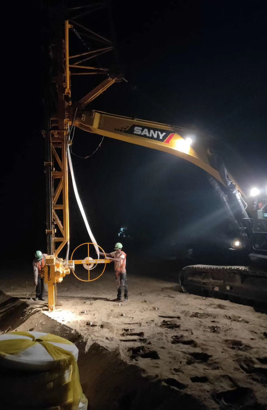 Vertical Wick Drain, Vacuum Preloading, PVD Mast, Tower Crane ...