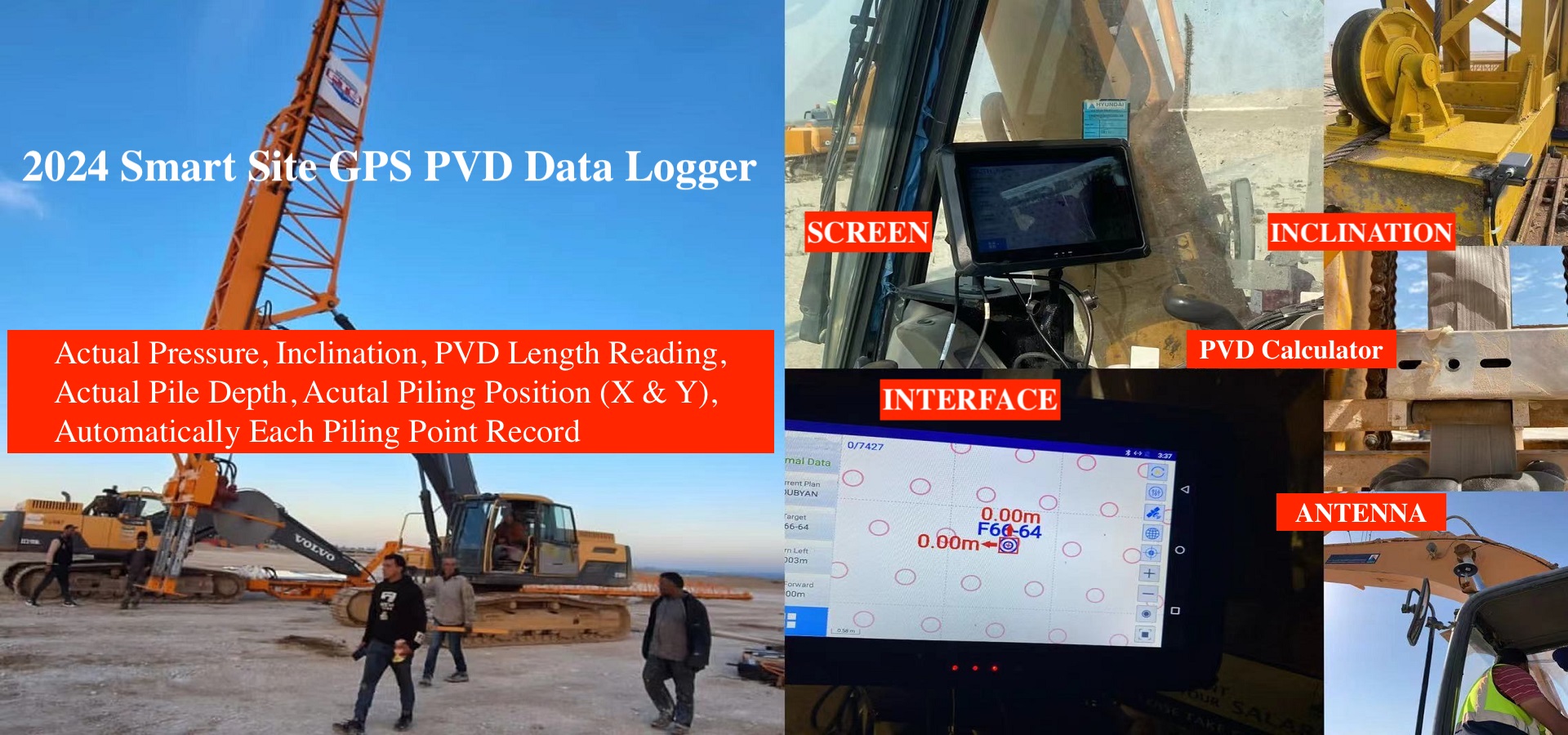 Vertical Wick Drain, Vacuum Preloading, PVD Mast, Tower Crane ...